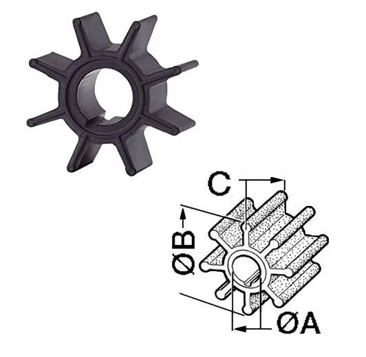 IMPELER ZA TOHATSU 15-18 HP 334650210 | Motori za plovila